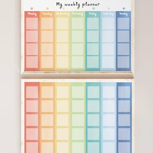 Weekly Schedule Kids Visual Planner Routine Cards Visual Calendar ...