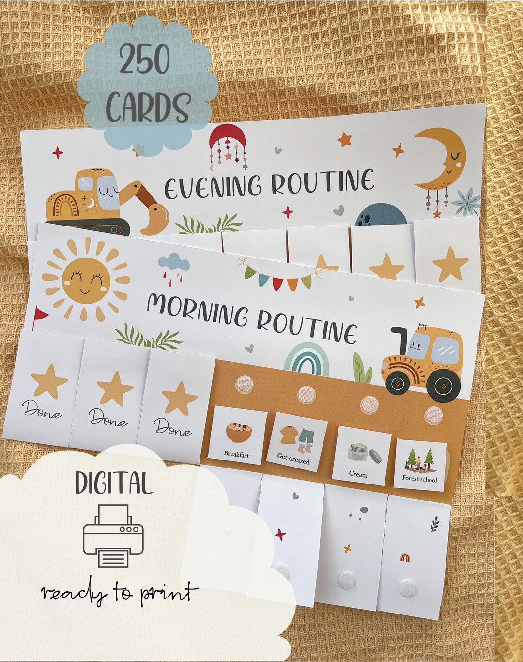 Routine Flip Chart Kids Visual Daily Routine Cards Daily Rhythm Chore ...