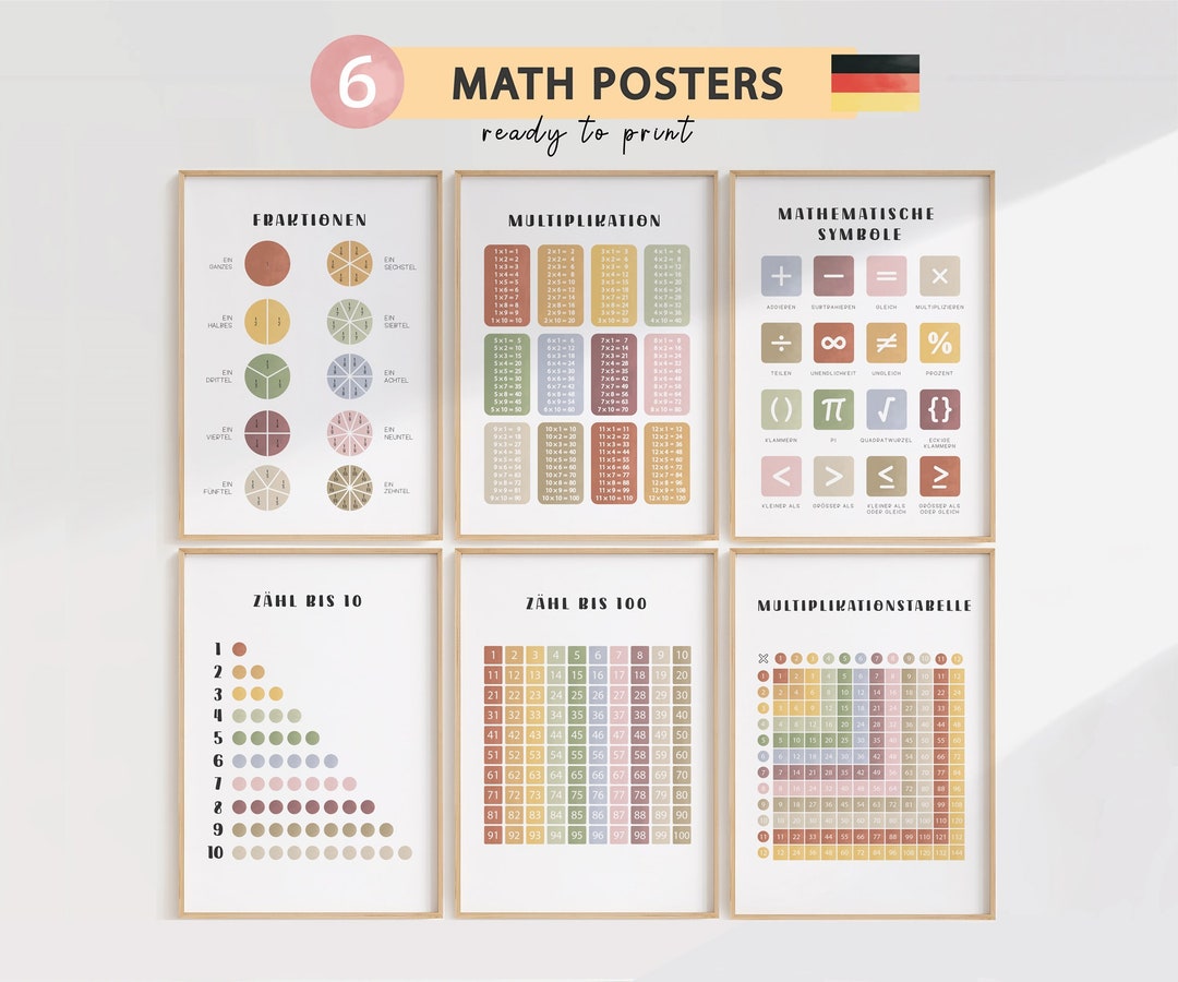 German Poster Math Posters Mathematics Montessori Mathe Poster ...