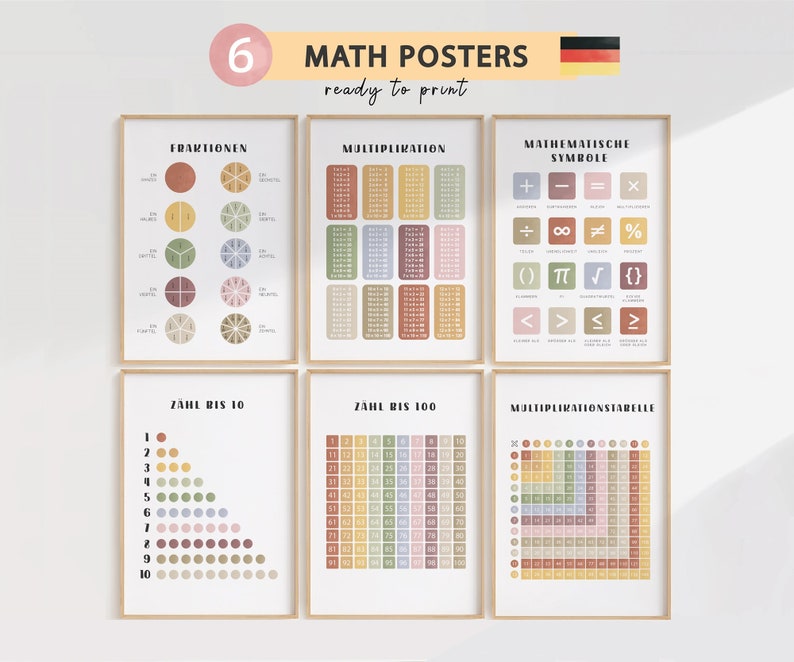German Poster Math Posters Mathematics Montessori Mathe Poster ...