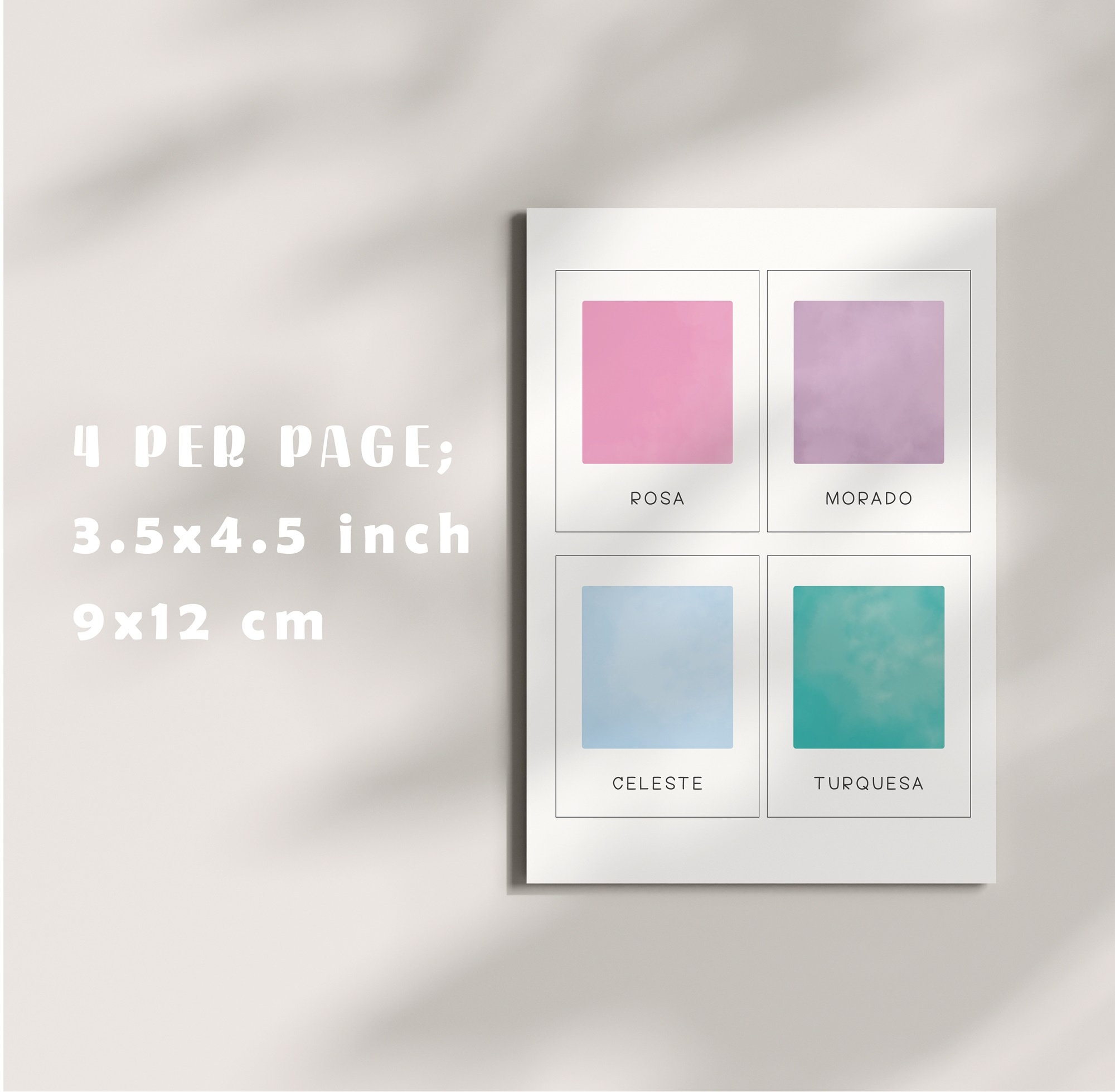 Spanish Colors Flashcards Printable Flash Cards for Kids Colours ...