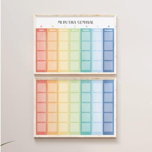 Rutinas Y Tareas Para Niños Planificador Horario Semanal Plantillas De ...