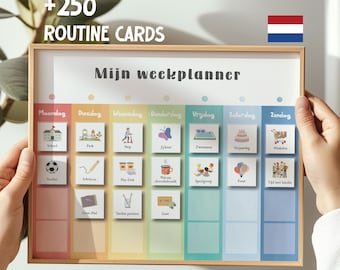 Weekly Routine Cards & Charts for Kids, Visual Calendar, Daily Rhythm ...