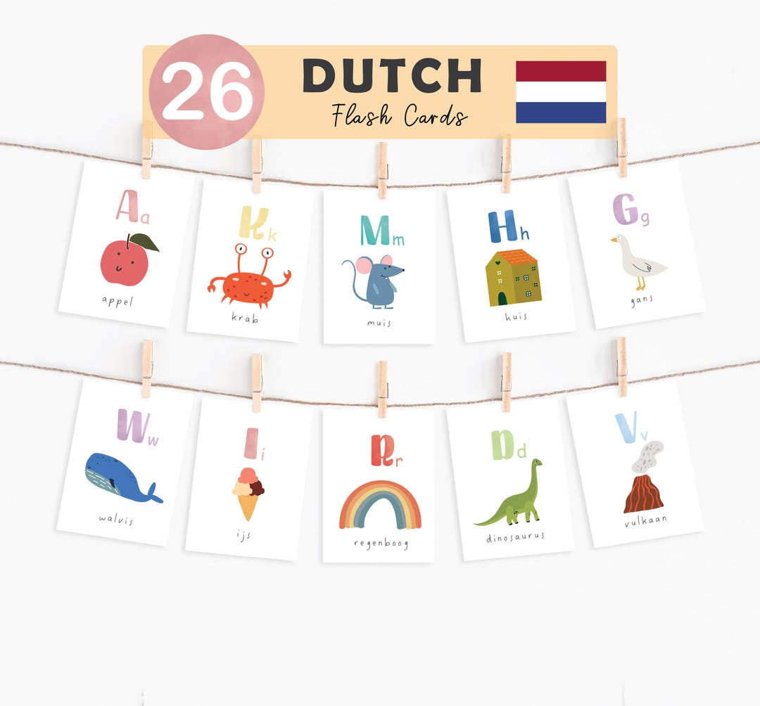 Dutch Alphabet Flashcards – Montessori Printable Materials, Homeschool ...
