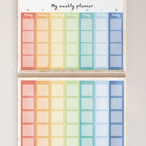 Visual Weekly Planner Kids Visual Timetable Routine Cards Autism Visual ...
