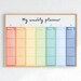 Visual Weekly Planner Kids Visual Timetable Routine Cards Autism Visual ...