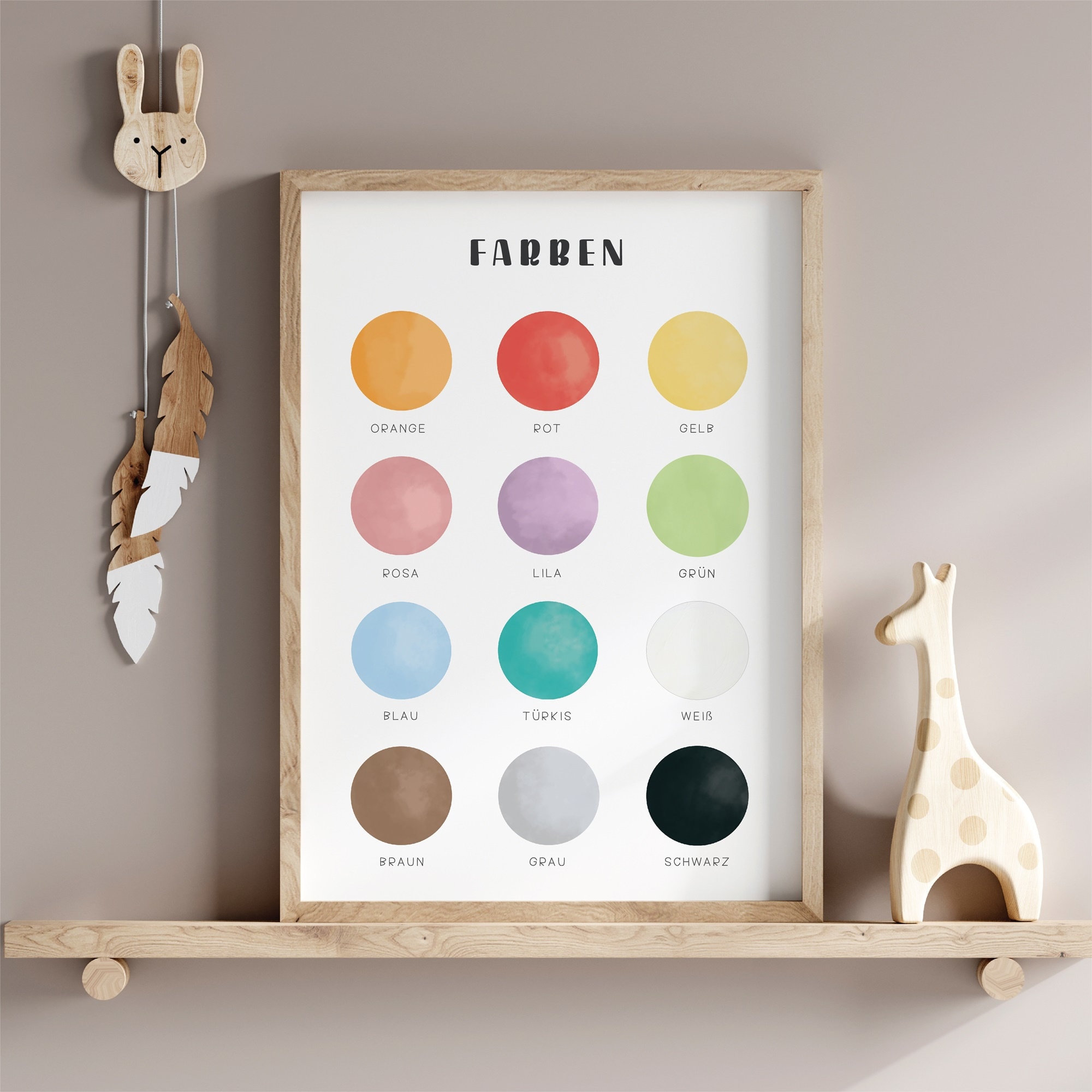 German Poster Colors in German Learning Colors Poster German Flashcards ...