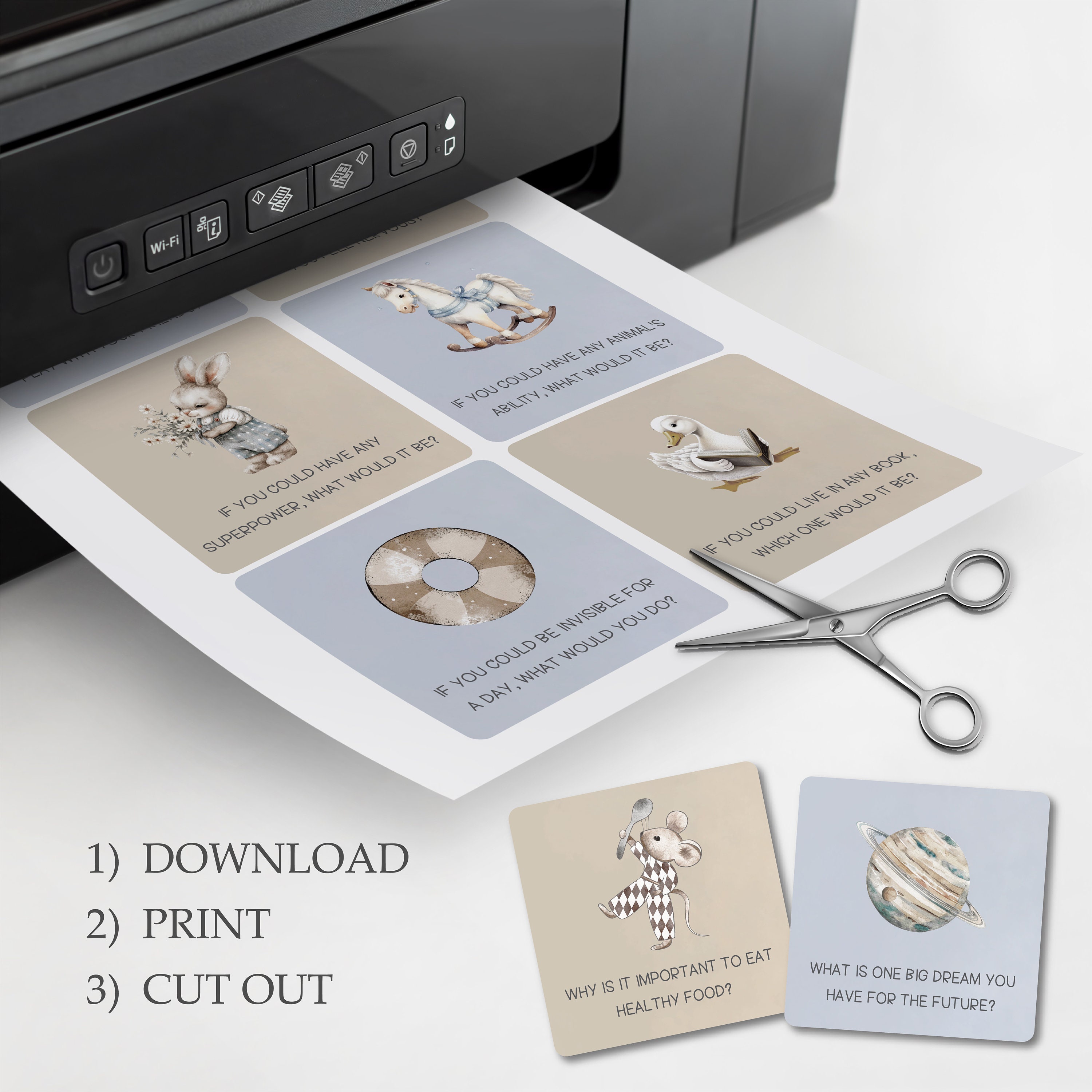 Kids Conversation Cards Kids Talk Cards Therapy Tools Kids Play Therapy ...