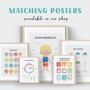 Dutch Telling Time Print Clock Reading Time Poster Dutch Language ...