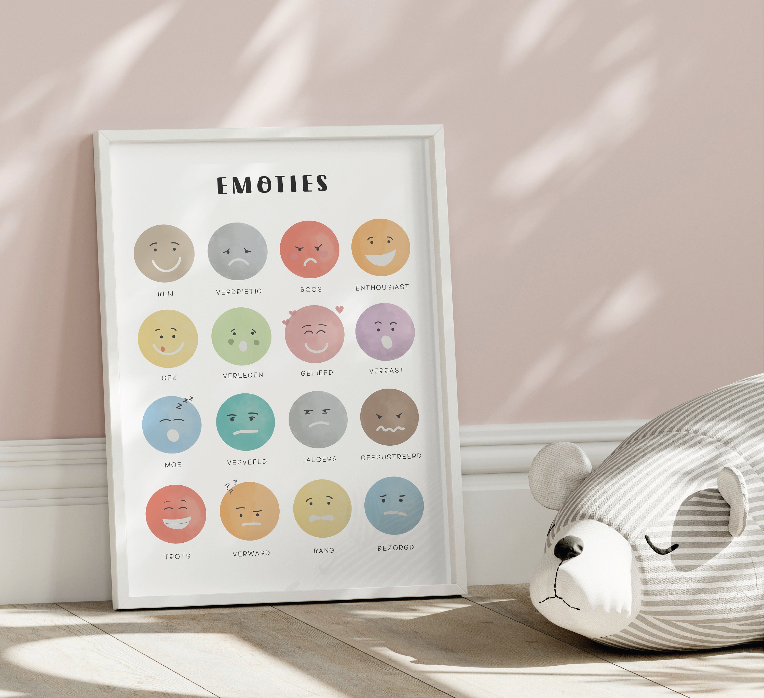 Dutch Emotions Poster – Printable Feelings Chart, Montessori Materials ...