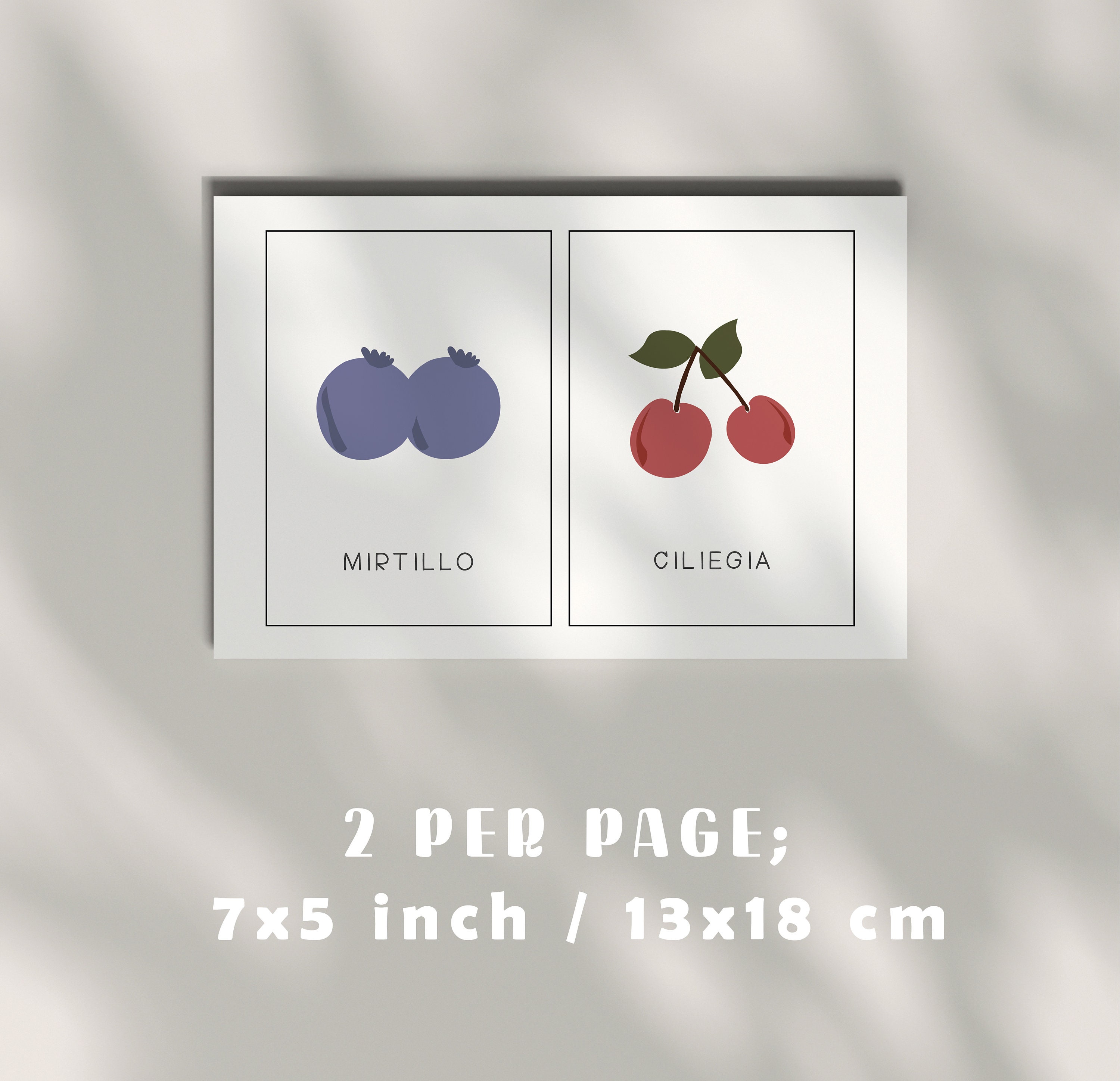Italian Fruits Vegetables Flashcards Italian Language Italian Teacher ...