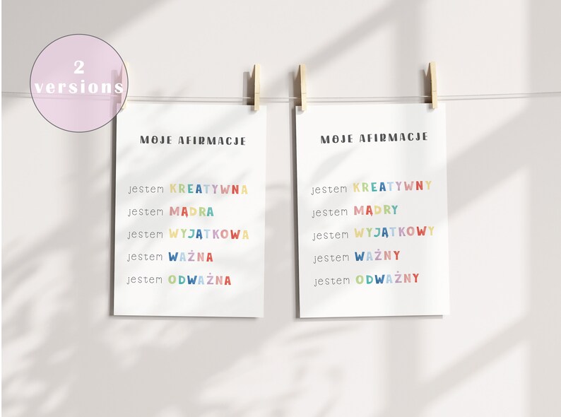 Polish Posters, Polish Language Kids Education With Positive ...