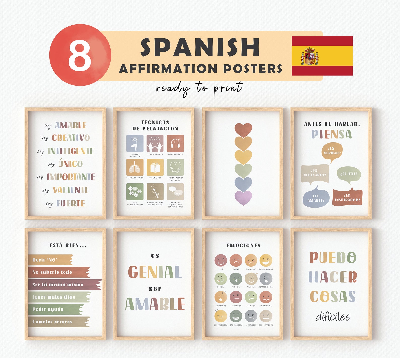 Spanish Positive Affirmations for Kids Spanish Posters Spanish Class ...
