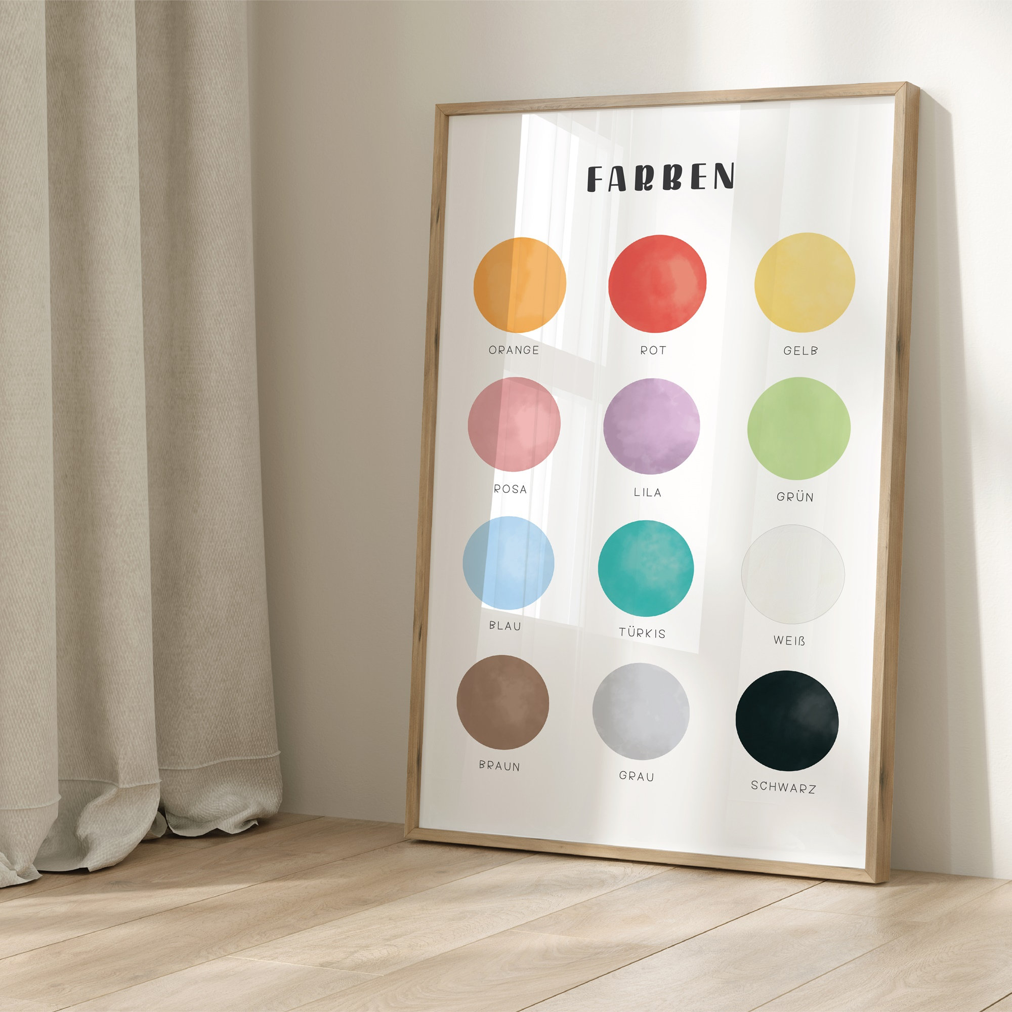 German Poster Colors in German Learning Colors Poster German Flashcards ...