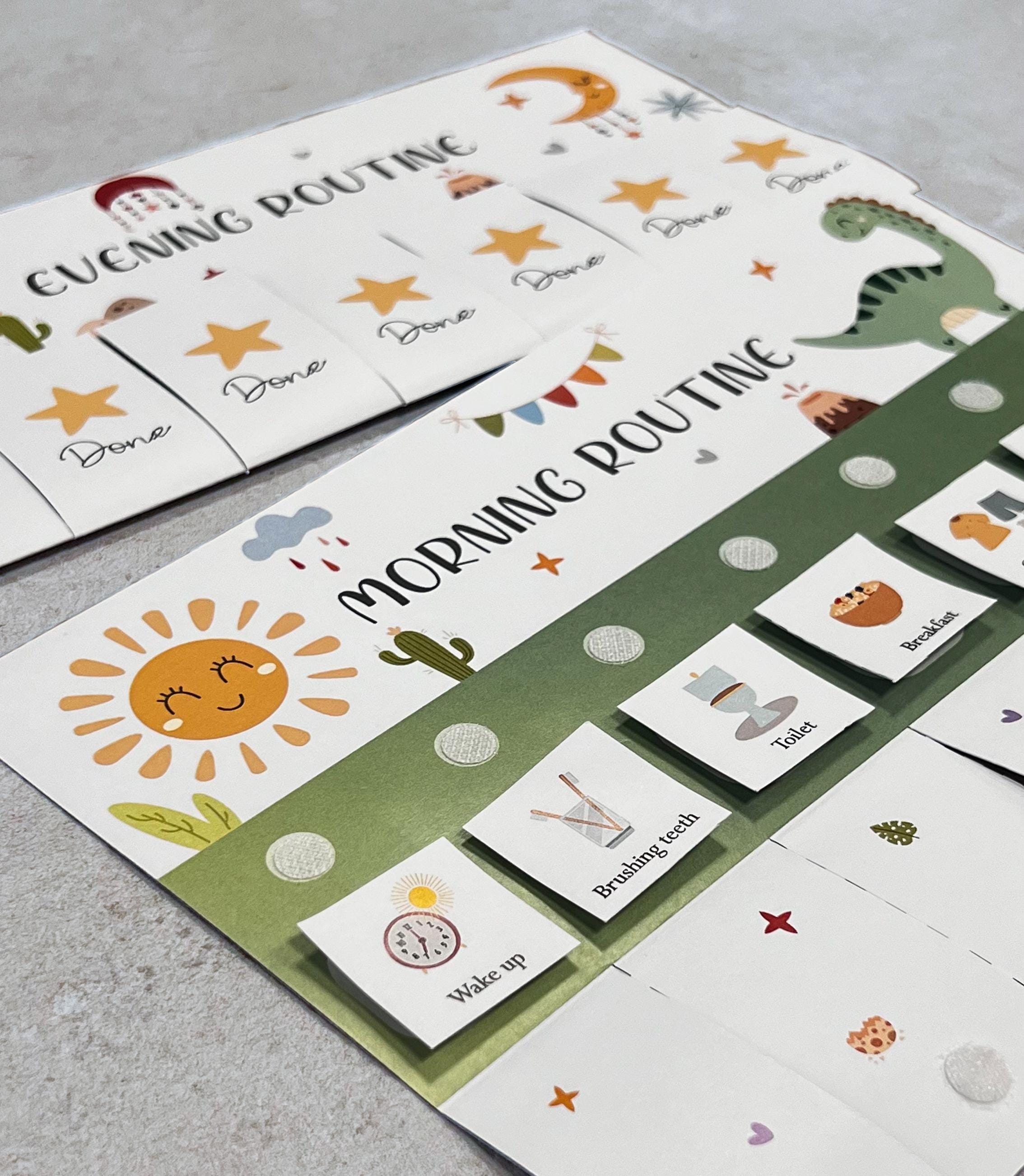 Daily Routine Flip Chart Kids Visual Routine Cards Daily Rhythm Chore ...