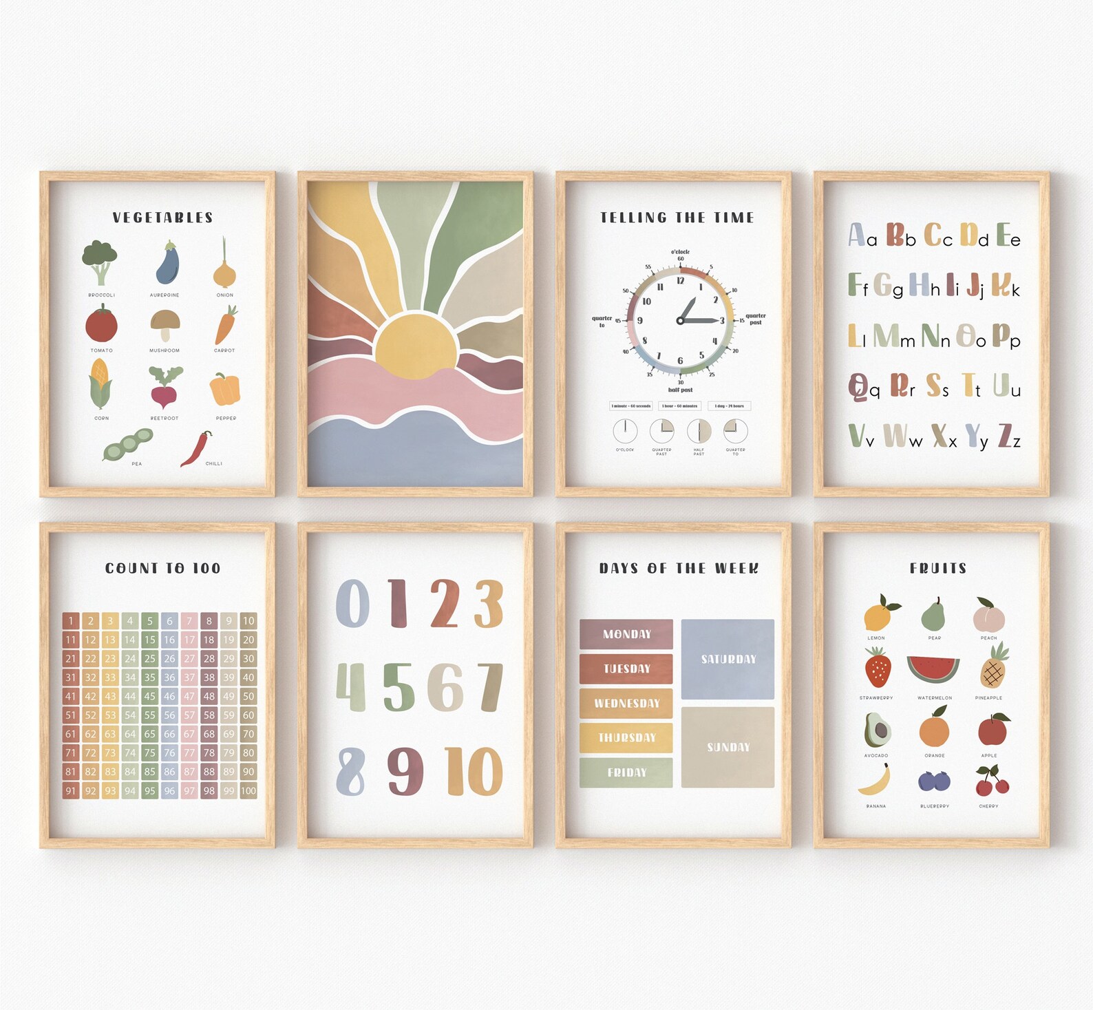 Educational Posters for Kids Educational Bundle Homeschool Printables ...