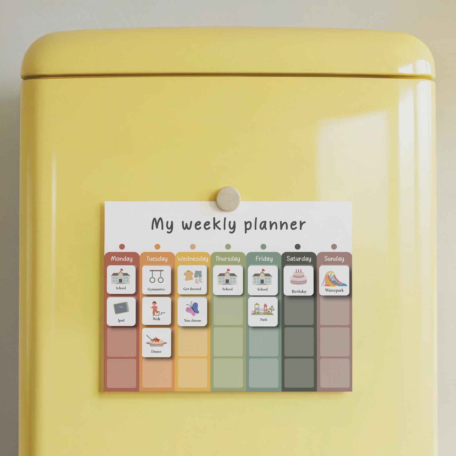 Weekly Schedule Kids Visual Planner Routine Cards Visual Calendar ...