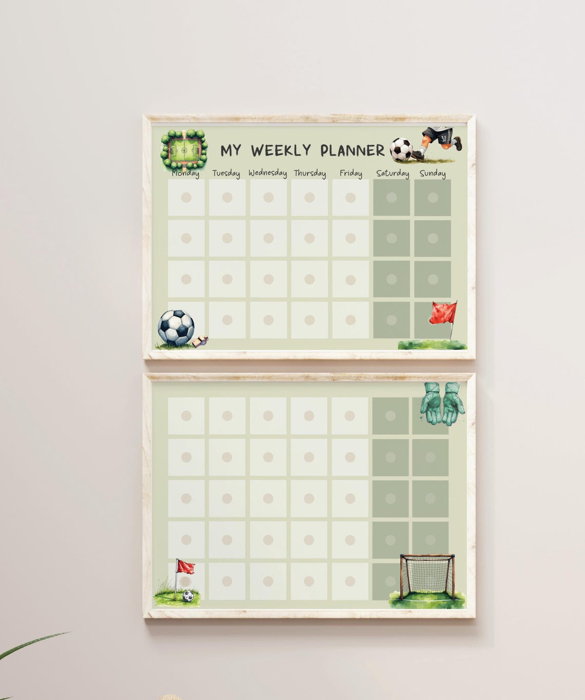 Weekly Schedule Kids Visual Planner Routine Cards Visual Calendar ...