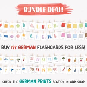 German Alphabet Letters Flash Cards German Language German Kids ...