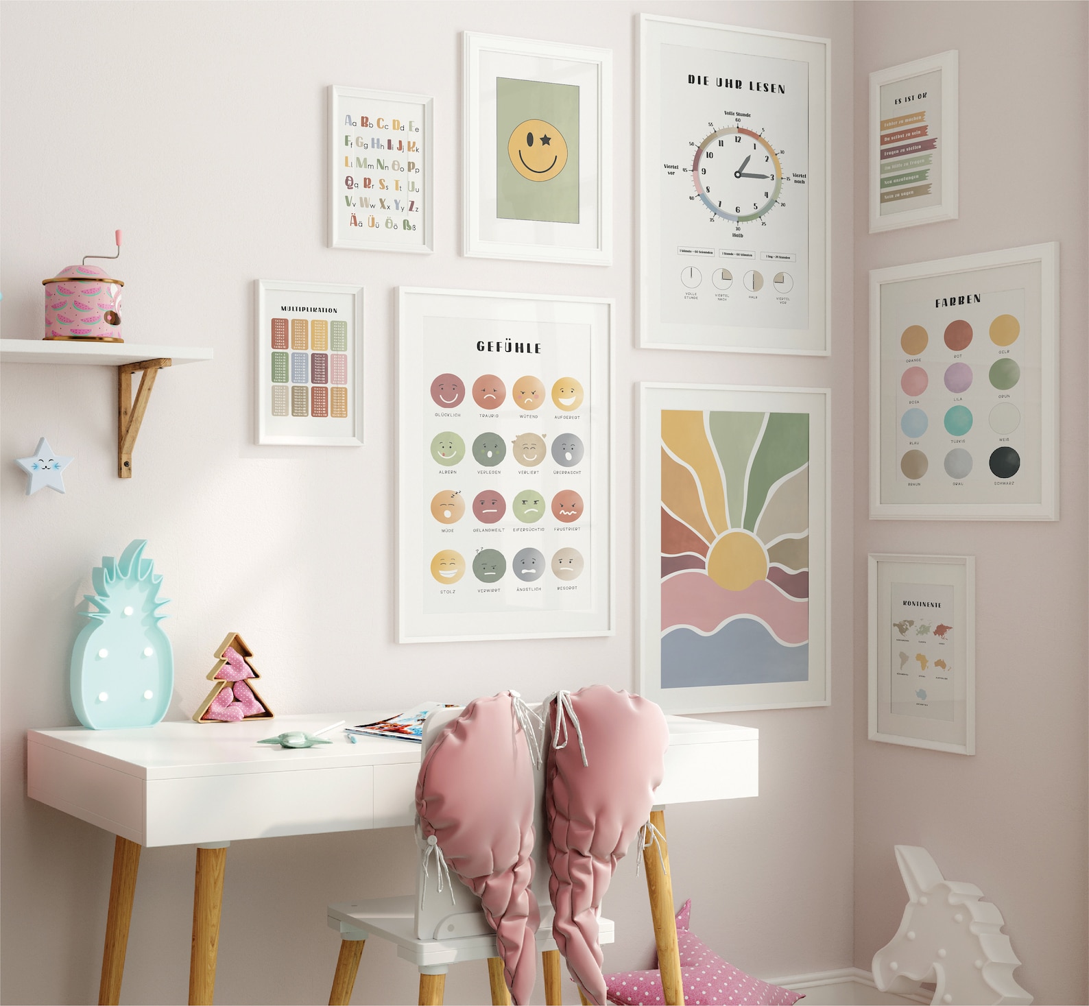 German Language German Posters German Learning German for Kids Room ...