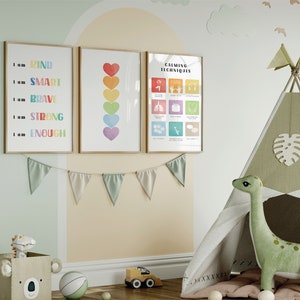 Positive Affirmations for Kids Playroom Decor I Am Affirmations Nursery ...