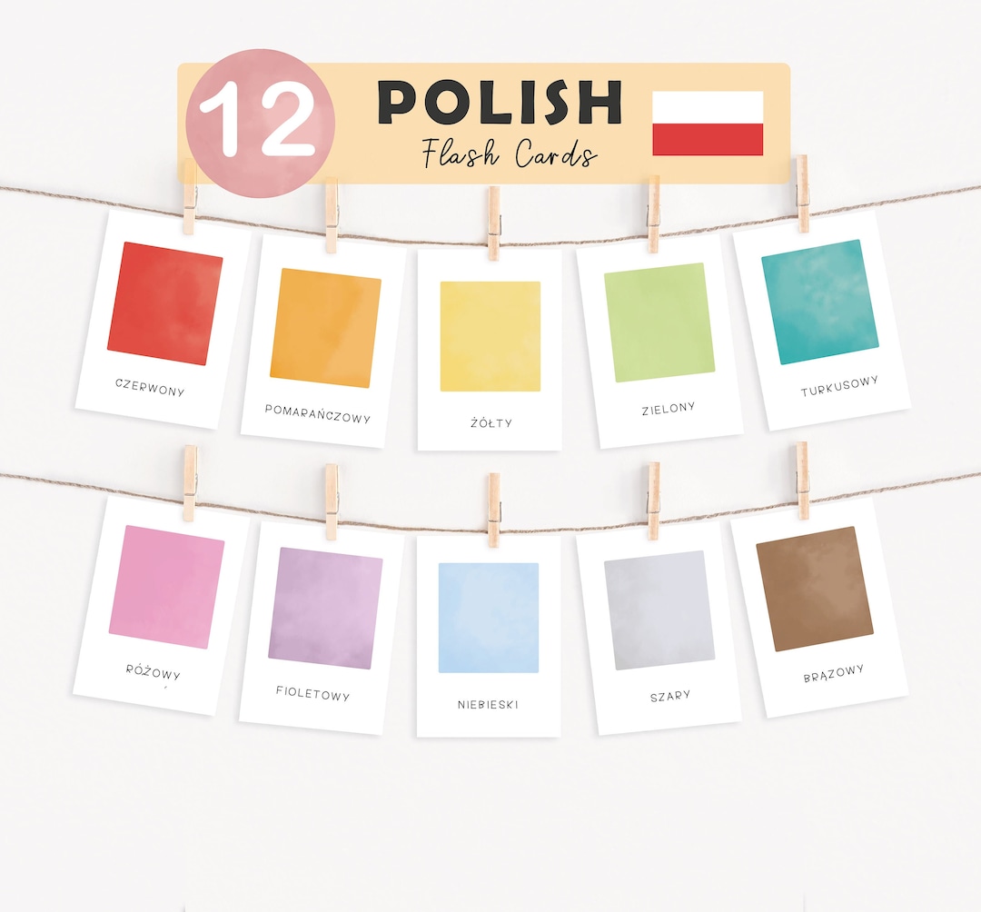 Polish Montessori Flash Cards, Polish Educational Poster Polish ...