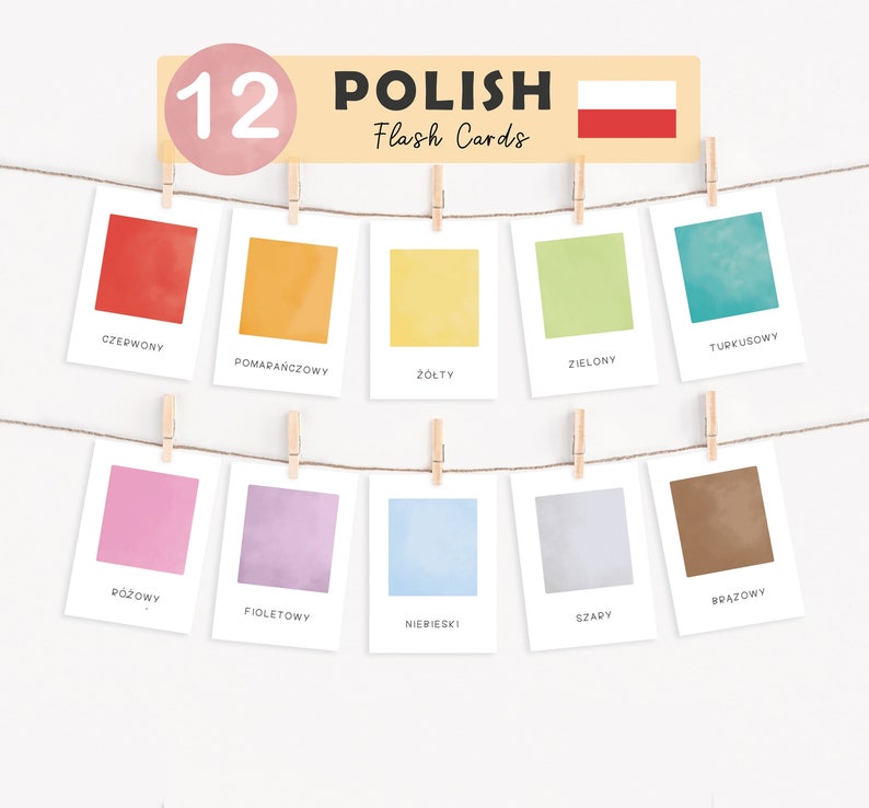 Polish Montessori Flash Cards, Polish Educational Poster Polish ...