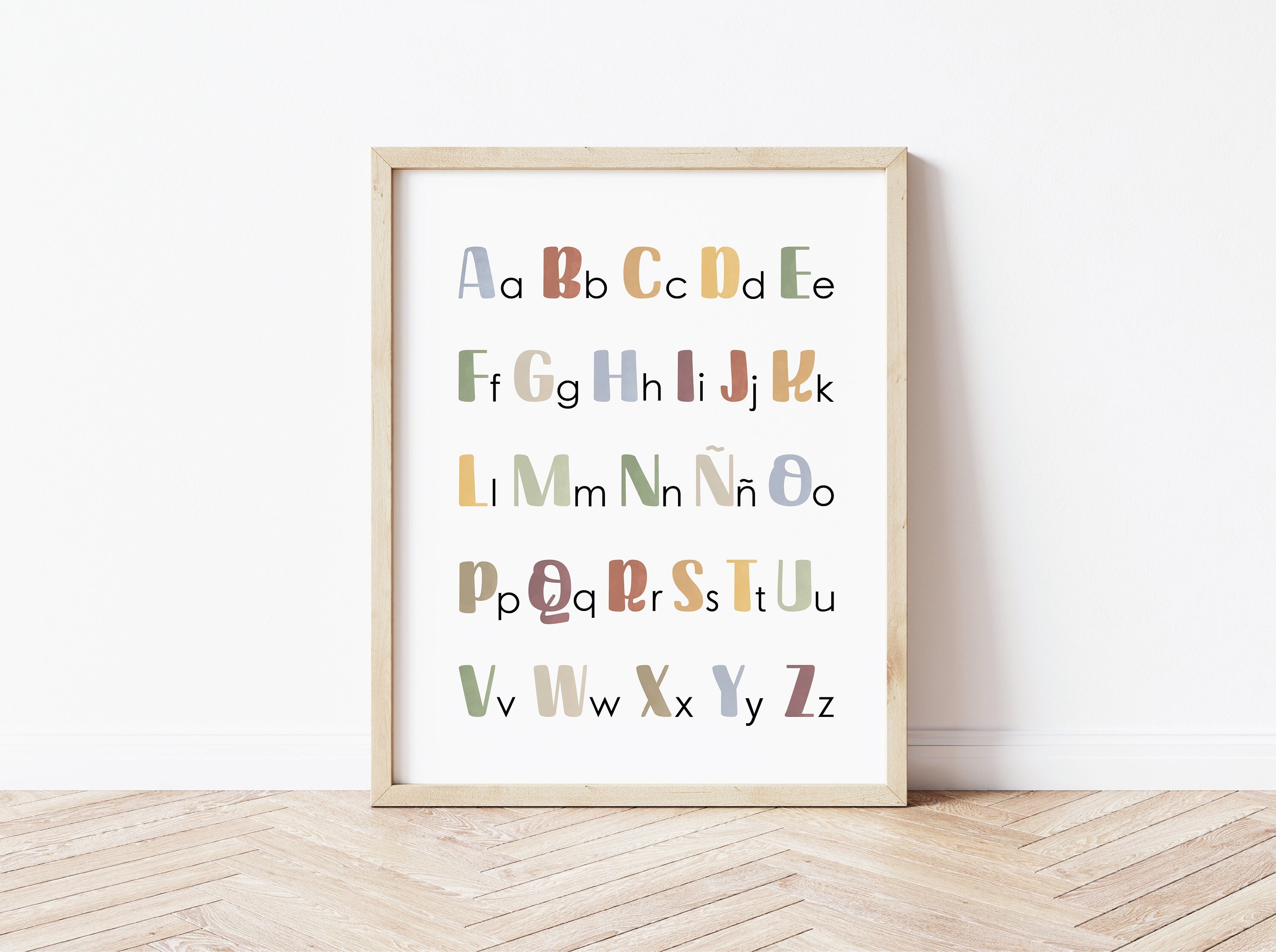 Alfabeto Español Abecedario Spanish Alphabet Poster Spanish Montessori ...