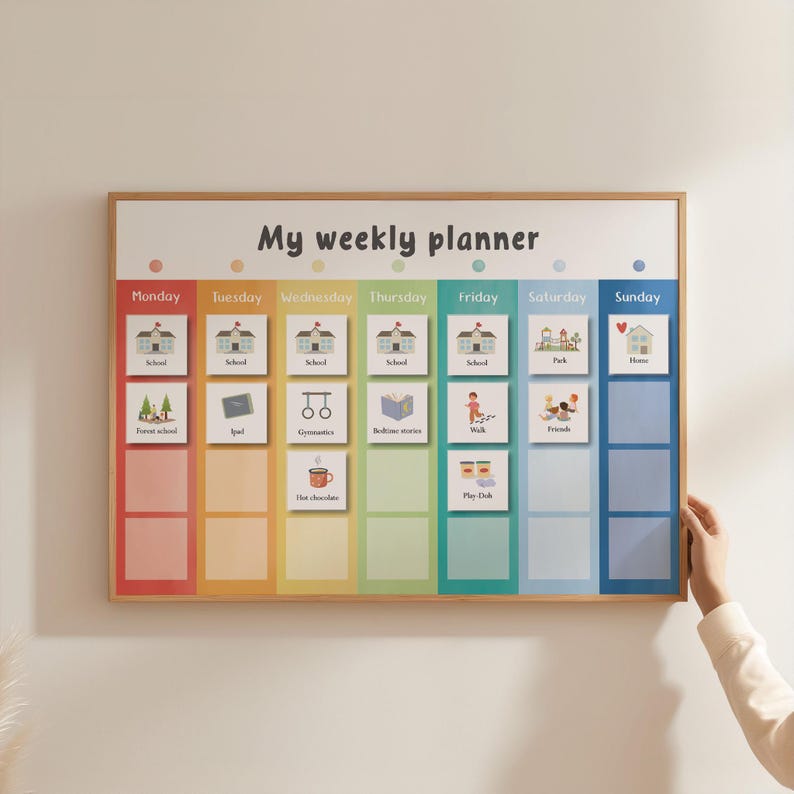 Kids Daily Planner & Morning and Evening Routine Chart Set – Children’s ...