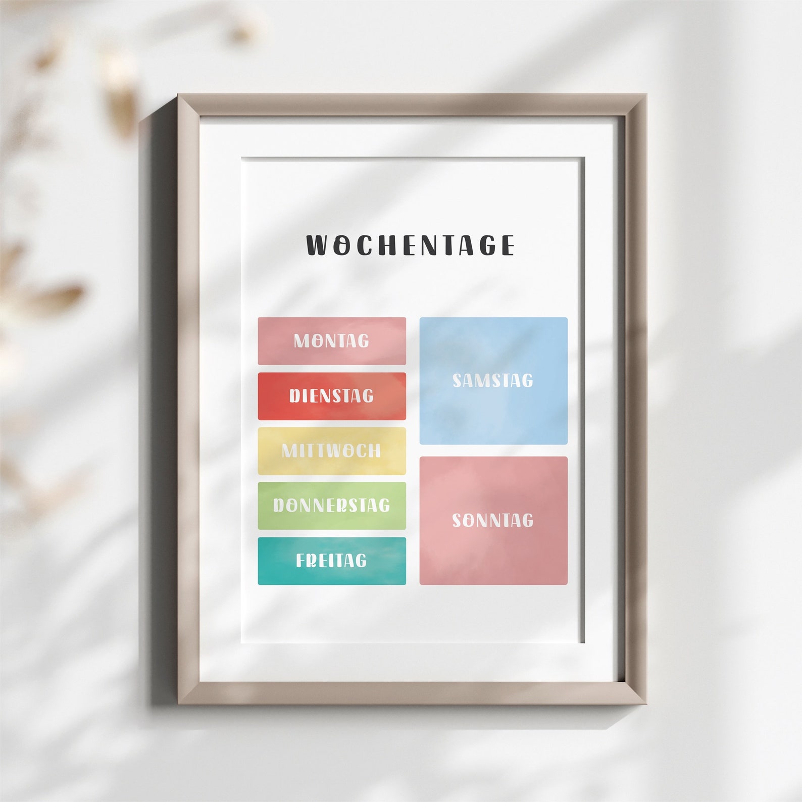 Days of the Week Poster German Language Learning German Educational ...
