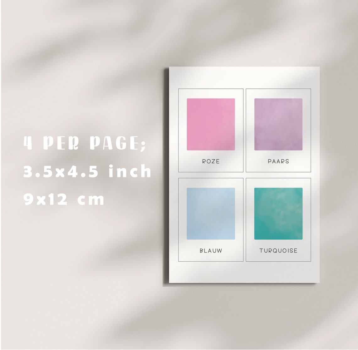 Dutch Colors Flashcards for Kids – Bilingual Printable Cards, Dutch ...