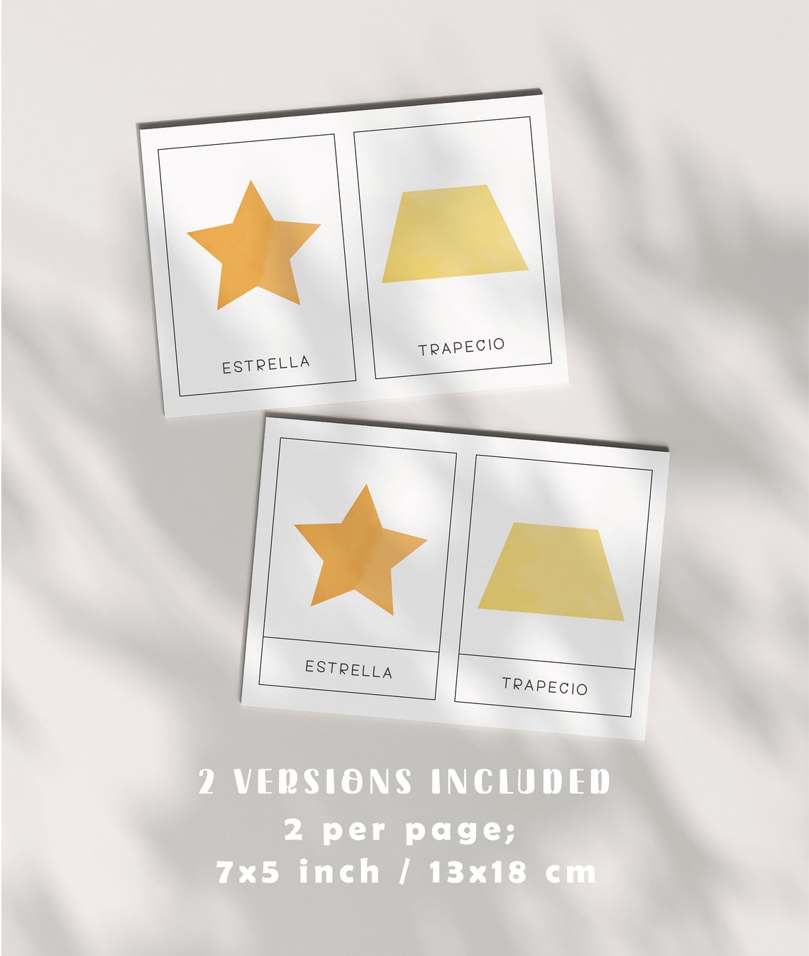 Spanish Shapes Flashcards for Kids Educational Flash Cards Spanish ...