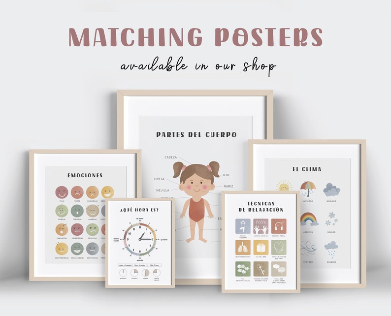 Spanish Feelings Print Spanish Emotions Chart Spanish Kids Therapy ...