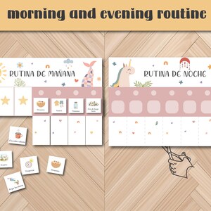 Spanish Flip Chart Routine Chart Chore Chart Routine Cards Spanish ...