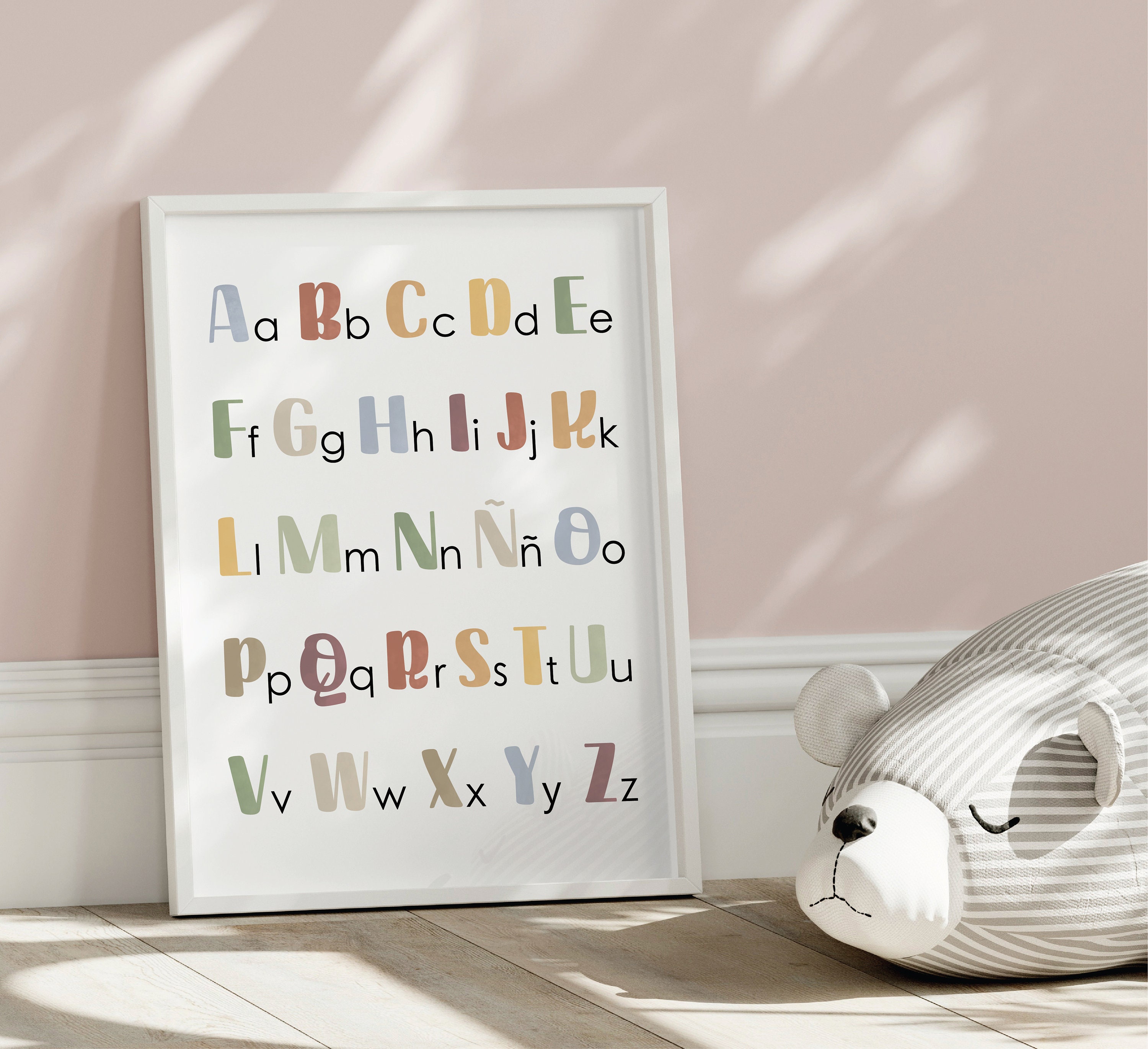 Alfabeto Español Abecedario Spanish Alphabet Poster Spanish Montessori ...