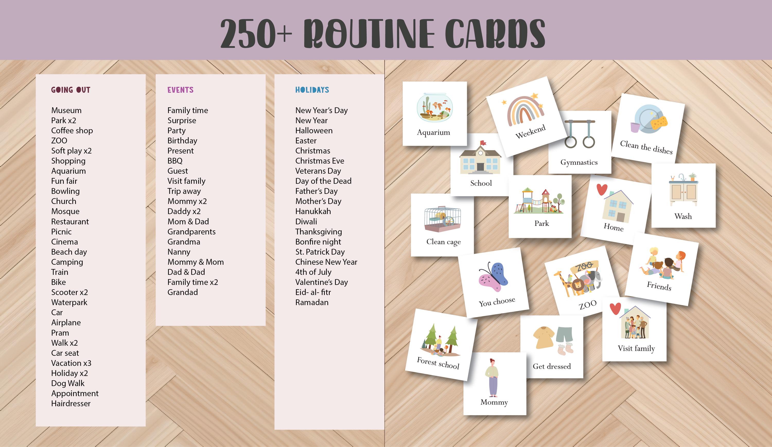 Toddler Chore Chart Routine Flip Chart Kids Visual Daily Routine Cards ...