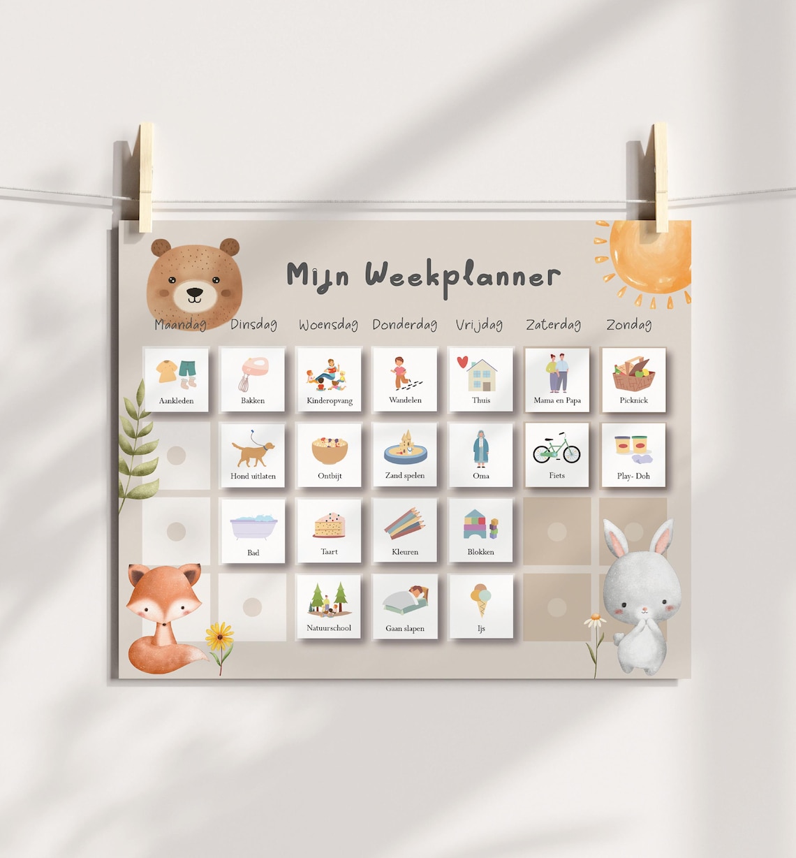 Dutch Daily Routine Cards for Kids, Dutch Visual Schedule, Dutch ...