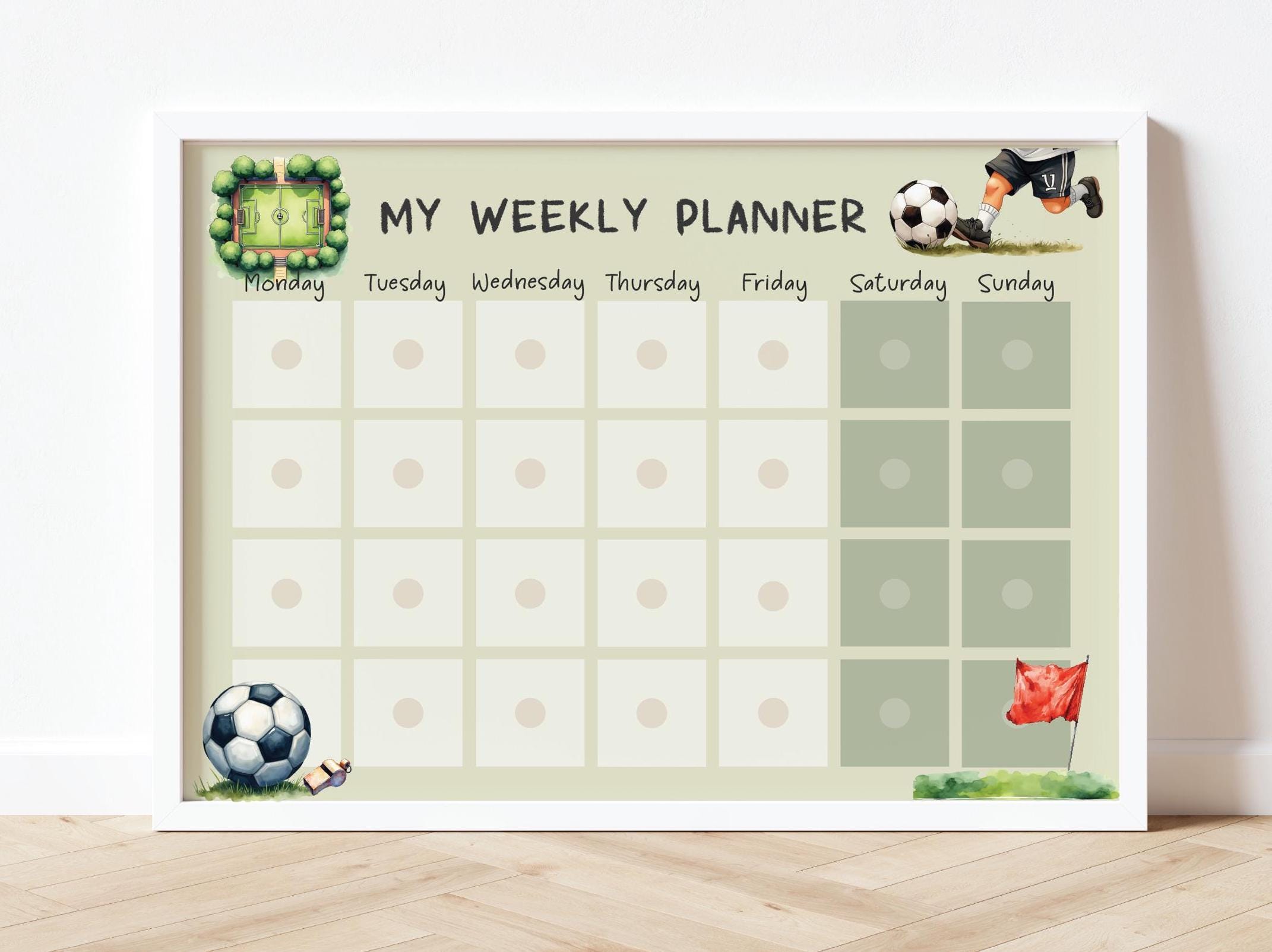 Weekly Schedule Kids Visual Planner Routine Cards Visual Calendar ...