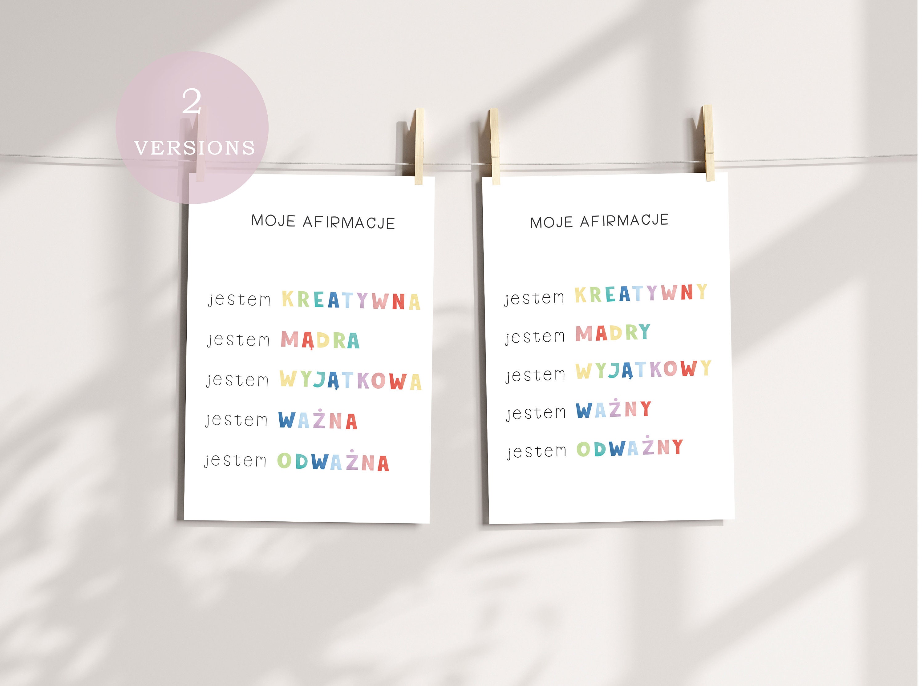 Polish Posters, Polish Language Kids Education With Positive ...