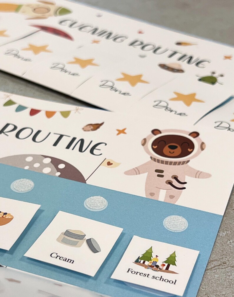 Kids Chore Chart Morning Routine for Kids Evening Routine Toddler ...