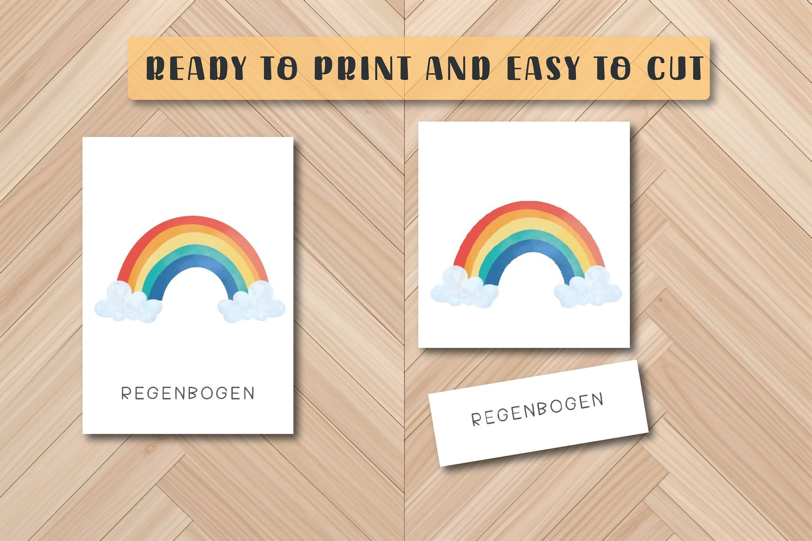 German Weather Flash Cards German Learning Montessori German Education ...