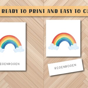 German Weather Flash Cards German Learning Montessori German Education ...