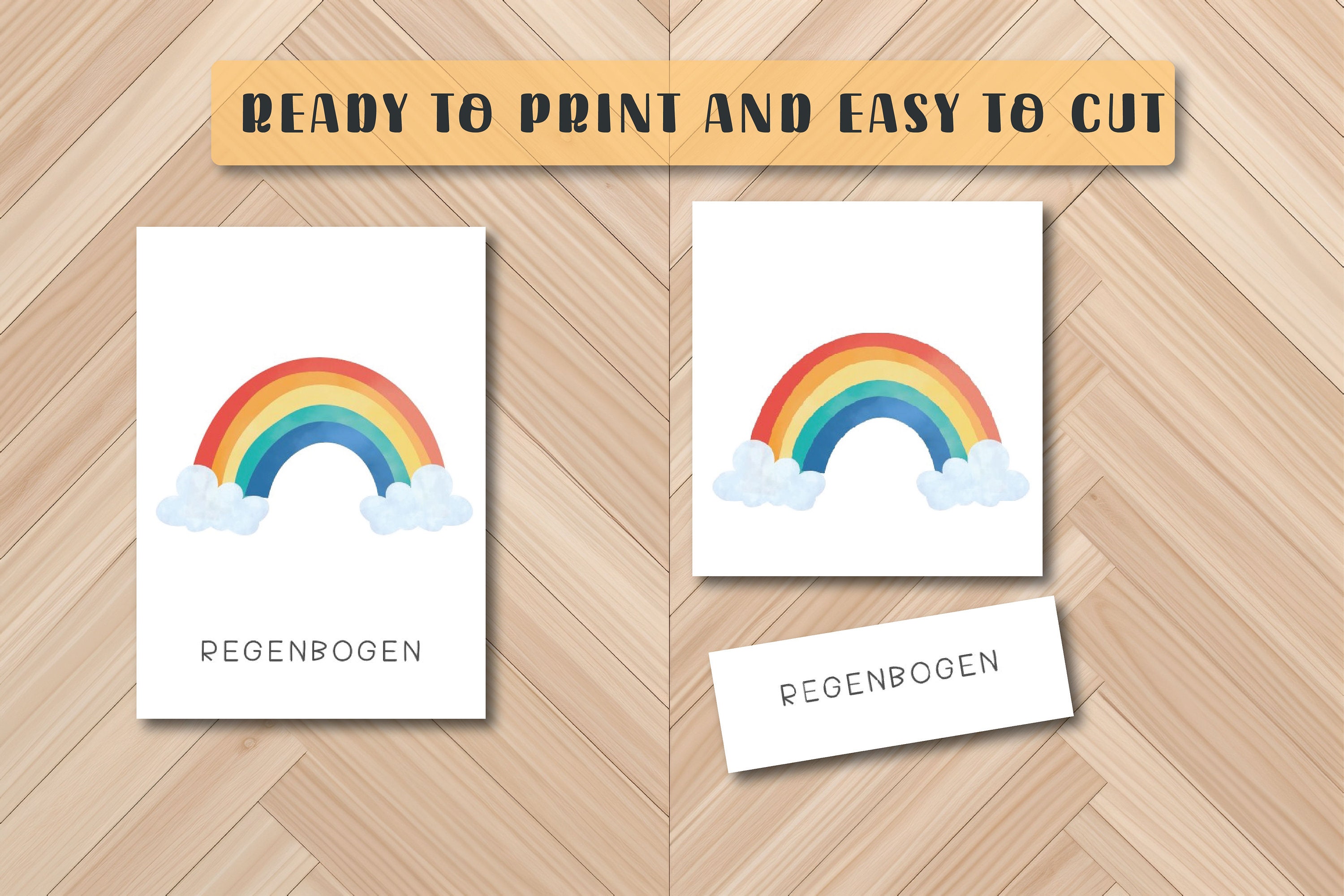 German Weather Flash Cards German Learning Montessori German Education ...