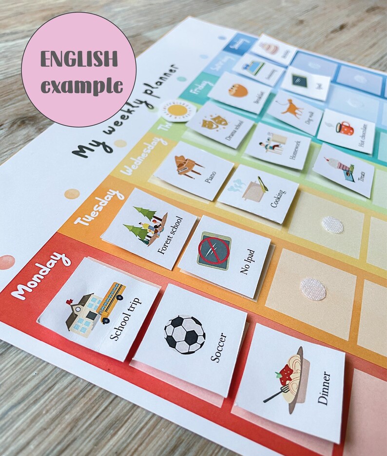 Dutch Kids Planner Visuele Planner Routine Kaarten Voor Kinderen Met ...