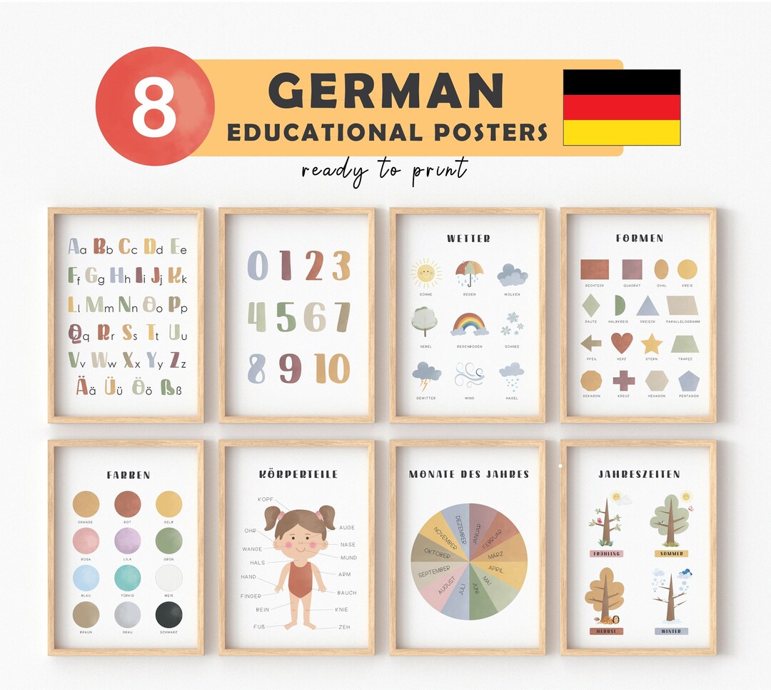 German Learning German Educational Poster German Language Bilder ...