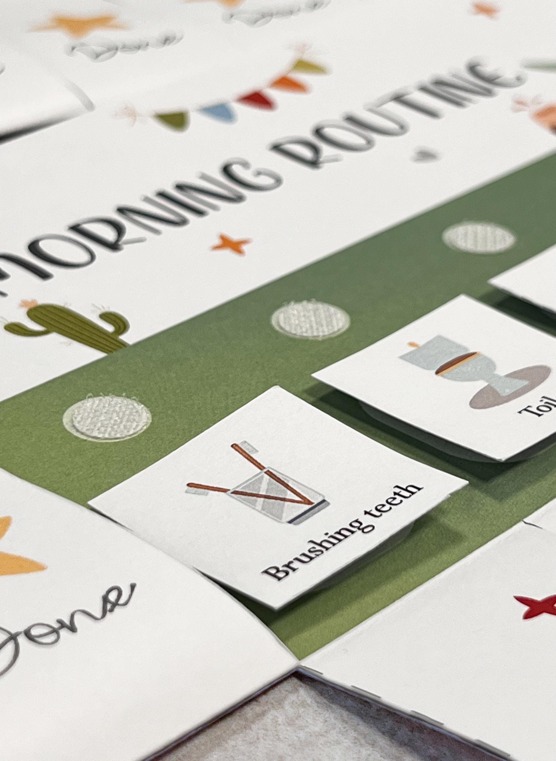 Daily Routine Flip Chart Kids Visual Routine Cards Daily Rhythm Chore ...