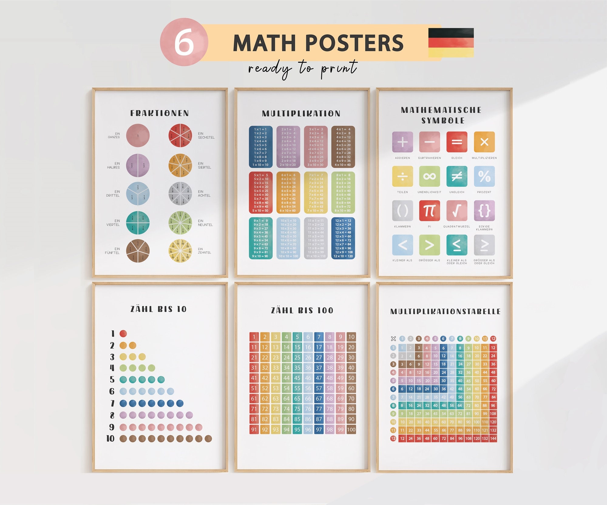 Mathe Poster Math Posters Mathematik Spiele Montessori Math Print ...