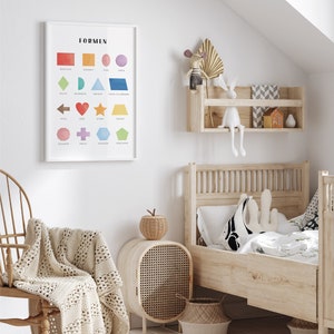 German Shapes Poster German Preschool Worksheets Printable Geometric ...