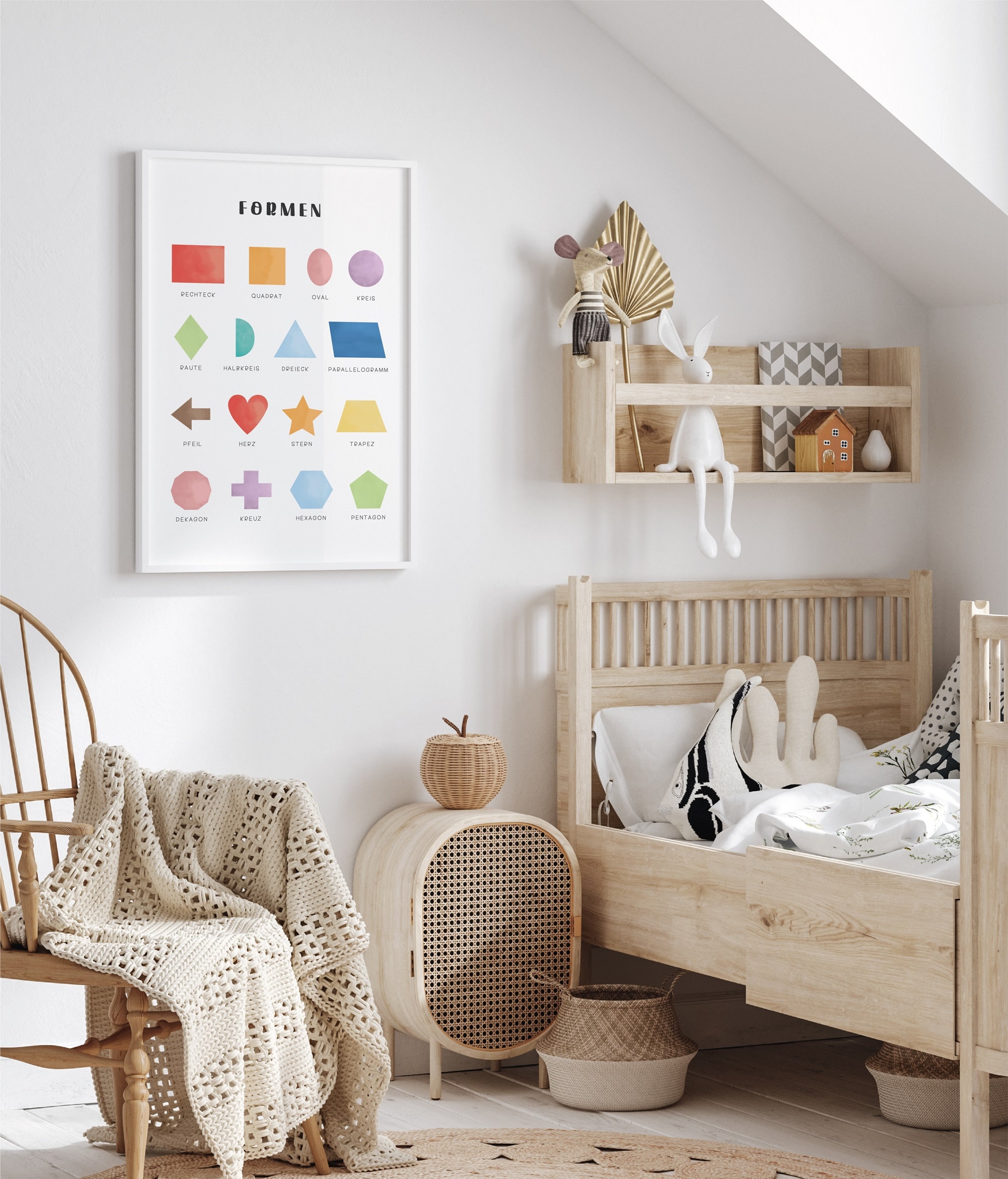 German Shapes Poster German Preschool Worksheets Printable Geometric ...