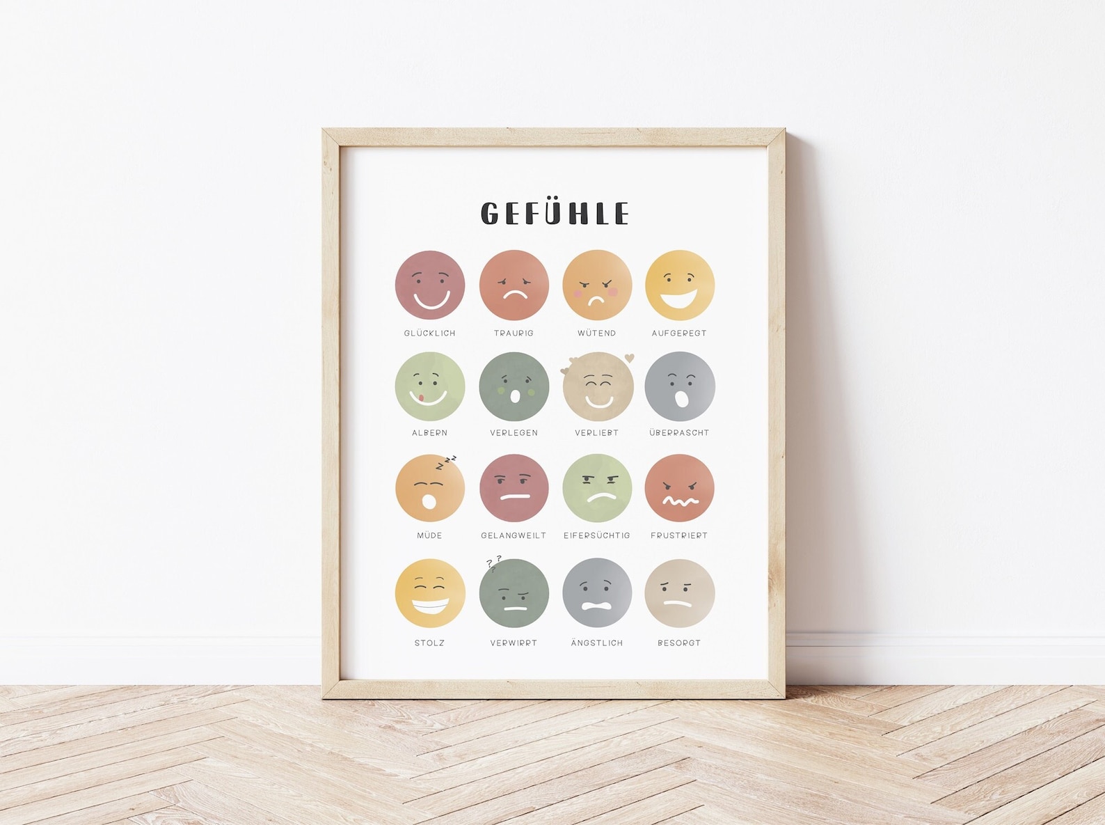 Feelings Chart Emotions Poster Gefühle Emotionen Poster Classroom ...